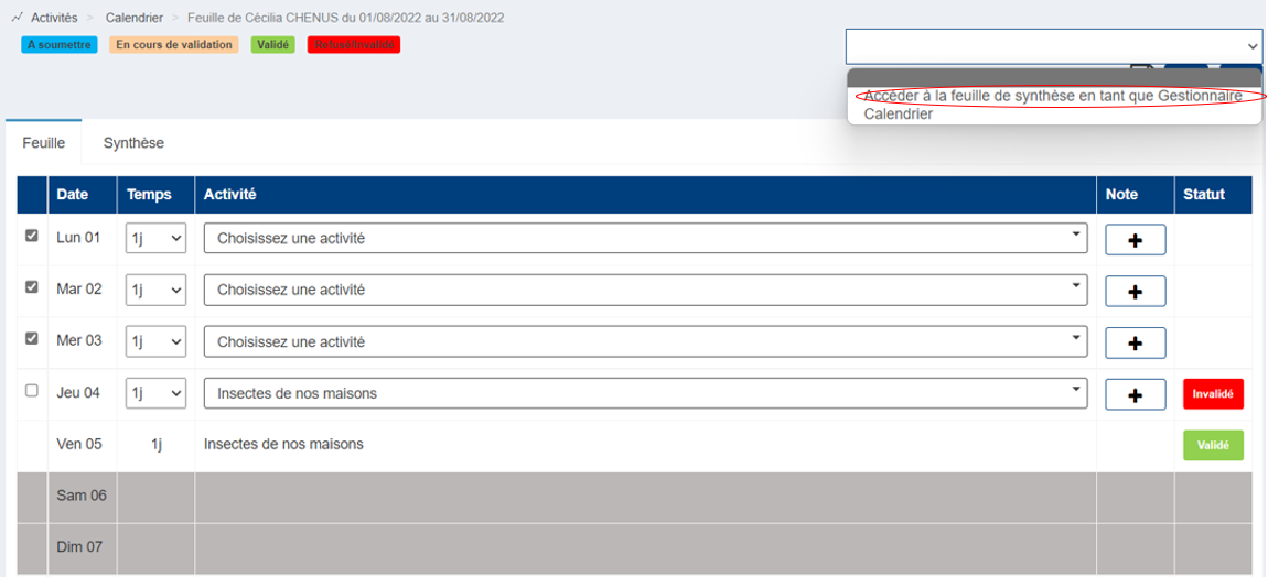 Comment invalider et/ou supprimer une activité ? [oHRis]