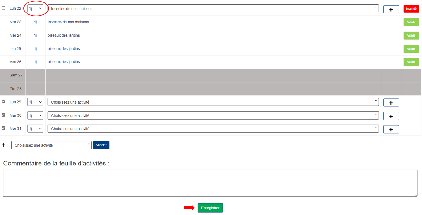Comment invalider et/ou supprimer une activité ? [oHRis]